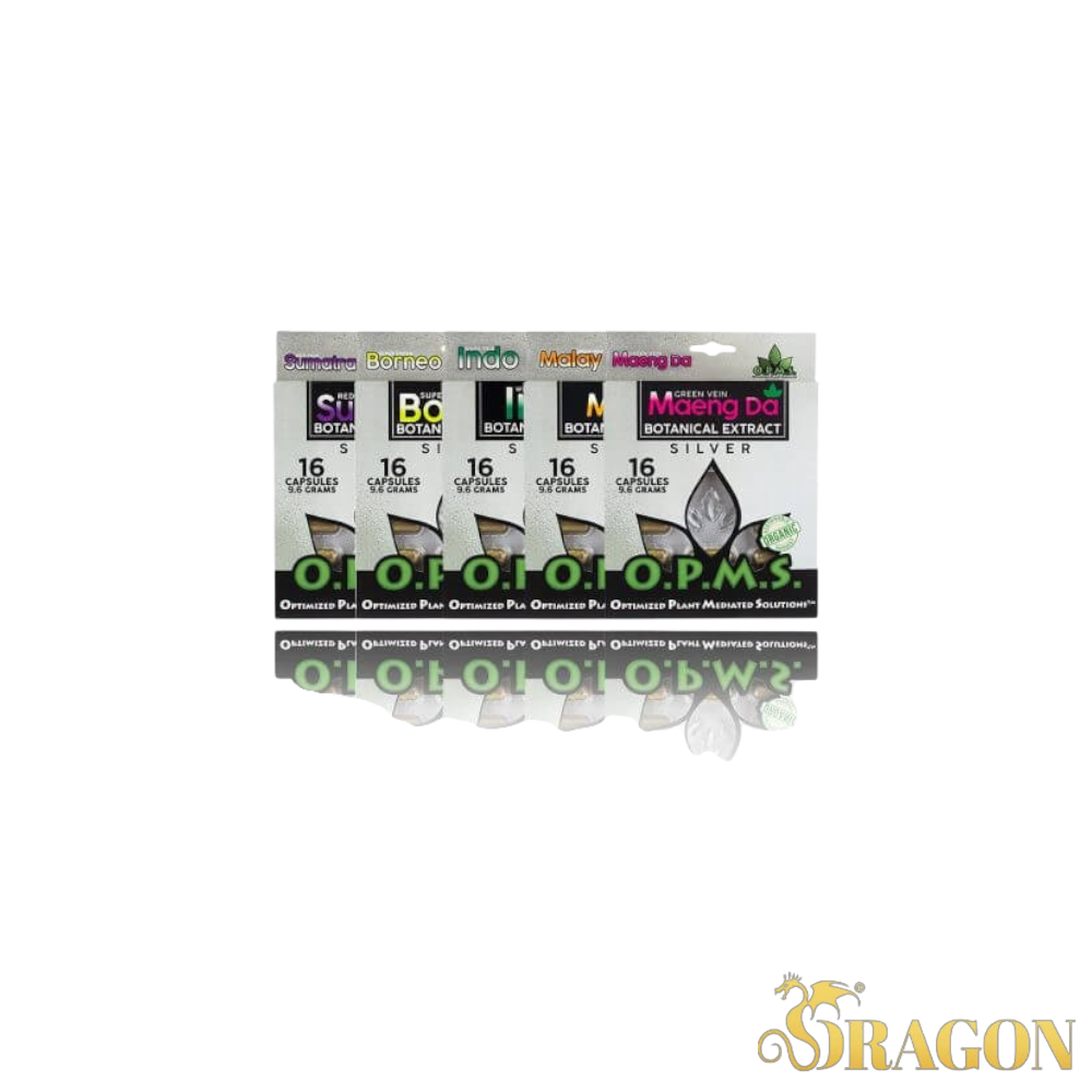 Shop OPMS Silver Kratom Capsules 9.6g (16 Count Blister Pack) Online ...